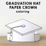 Graduation Hat Paper Headband Printable Coloring | Made By Teachers