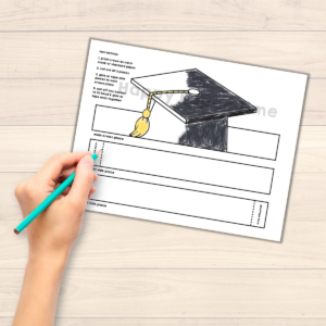 Graduation Hats Paper Headbands Printable Coloring | Made By Teachers