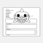 Shark Paper Crown Headband Coloring Craft - Made By Teachers