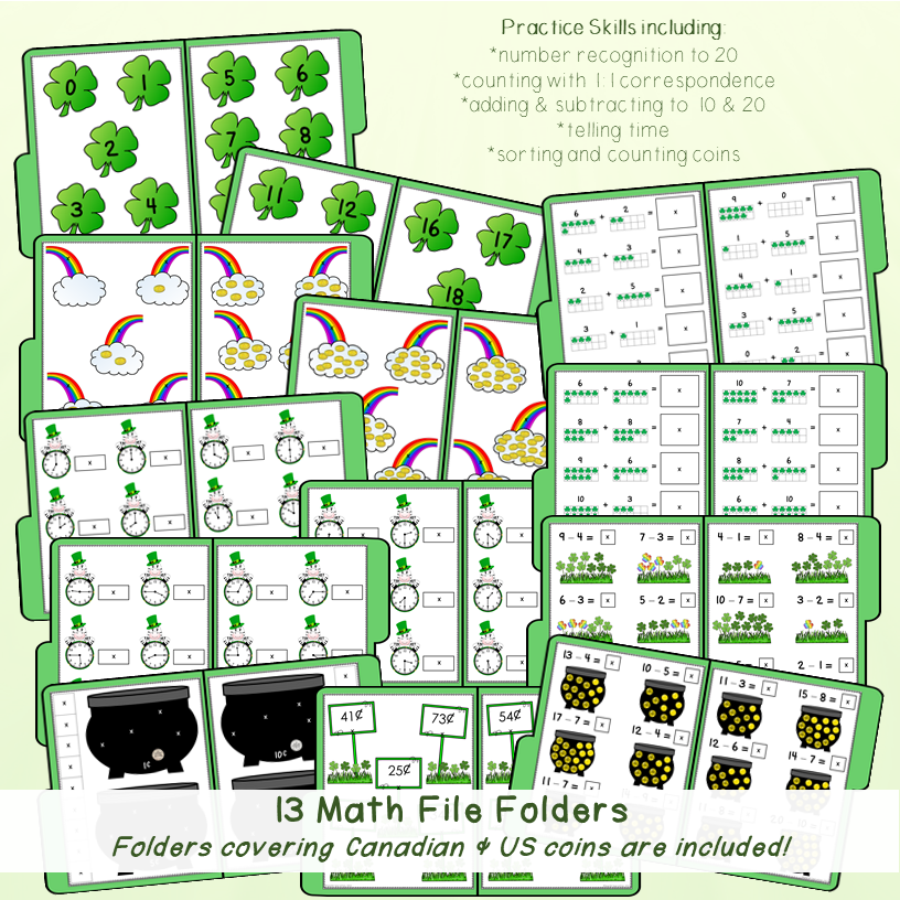 March St. Patrick's Day File Folders - Made By Teachers