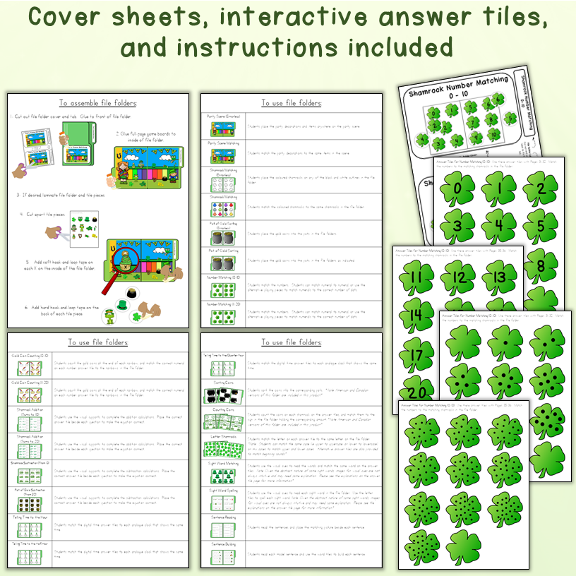 March St. Patrick's Day File Folders - Made By Teachers