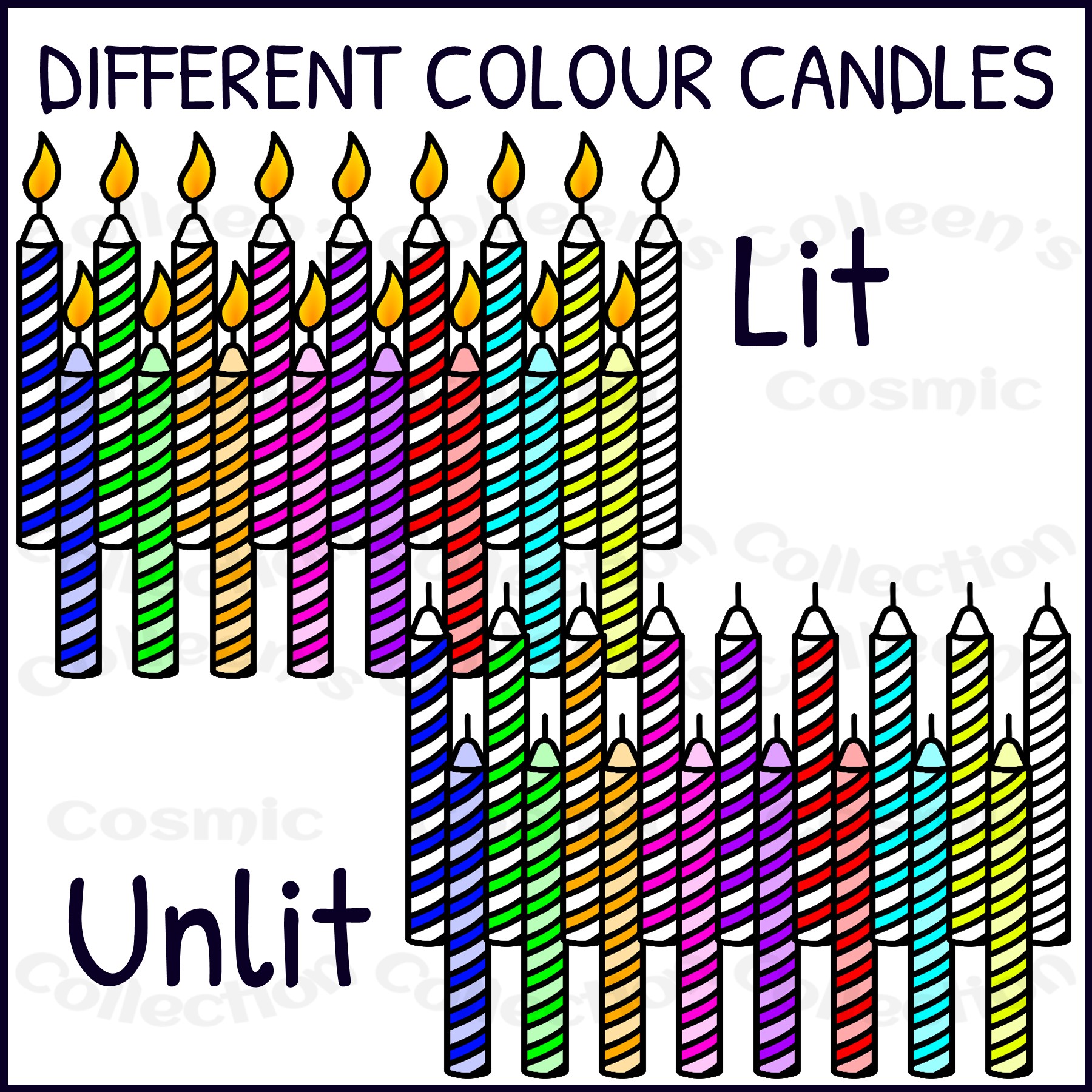 Birthday Cakes and Candles Clipart | Made By Teachers