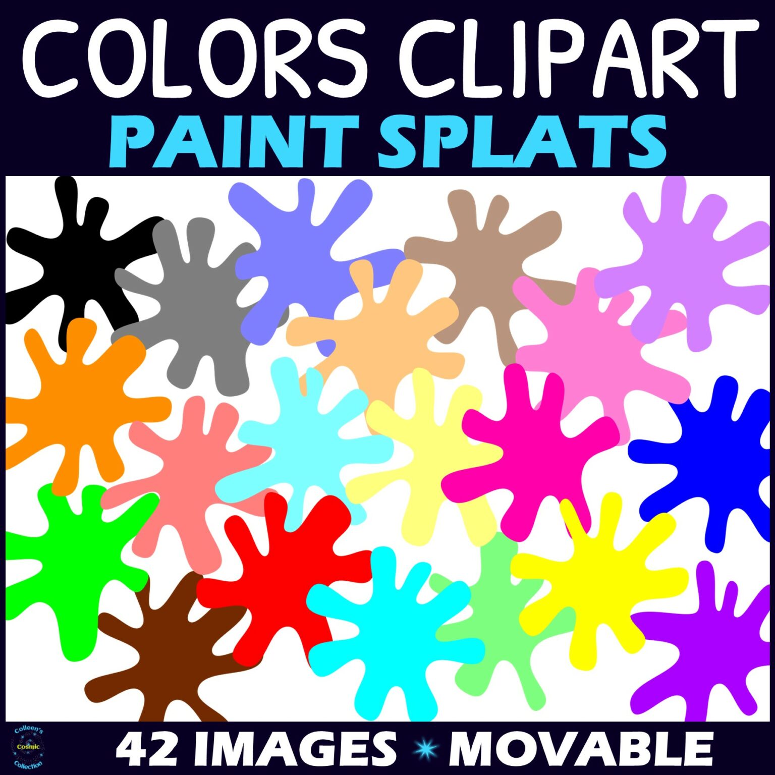 Paint Splats Clipart | Made By Teachers
