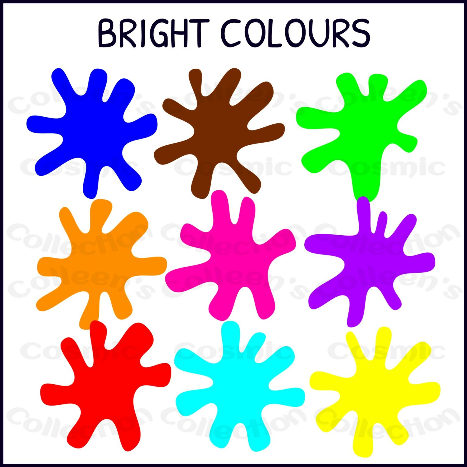 Paint Splats Clipart | Made By Teachers