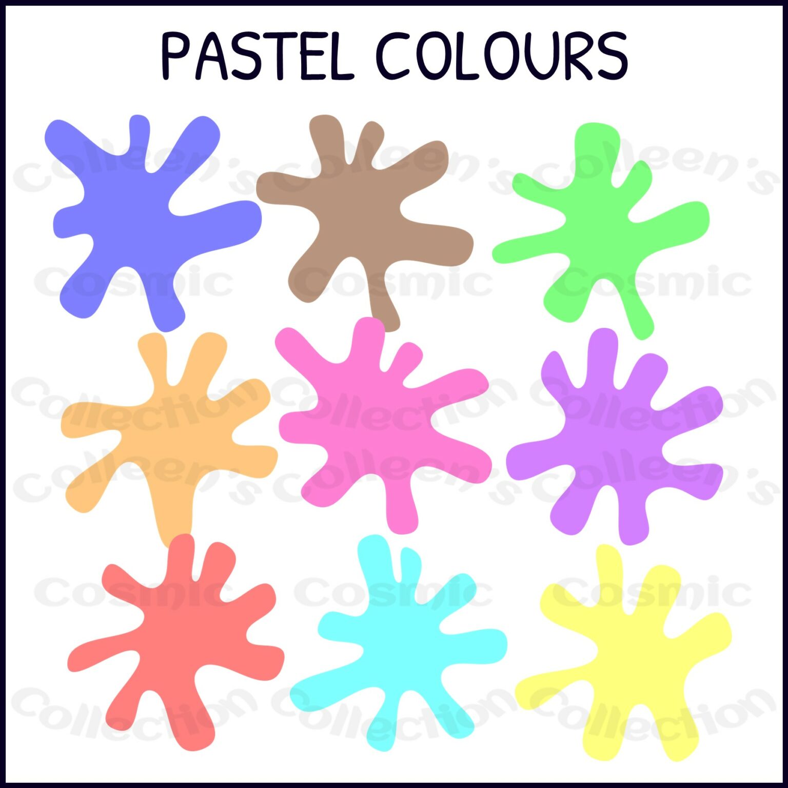 Paint Splats Clipart | Made By Teachers