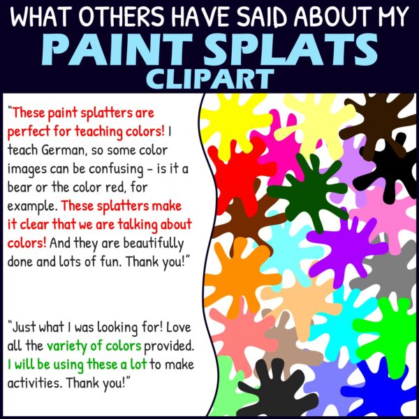 Paint Splats Clipart | Made By Teachers