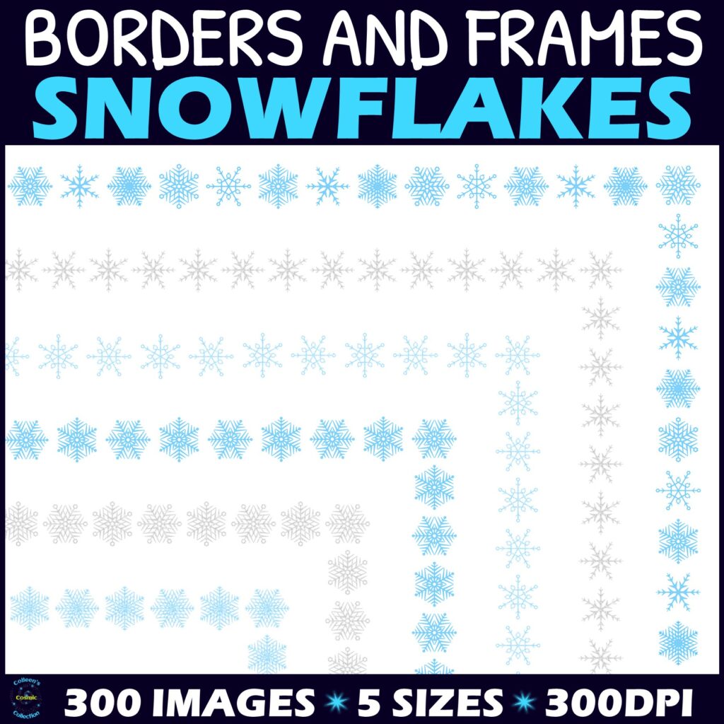 Winter Snowflakes Borders | Made By Teachers