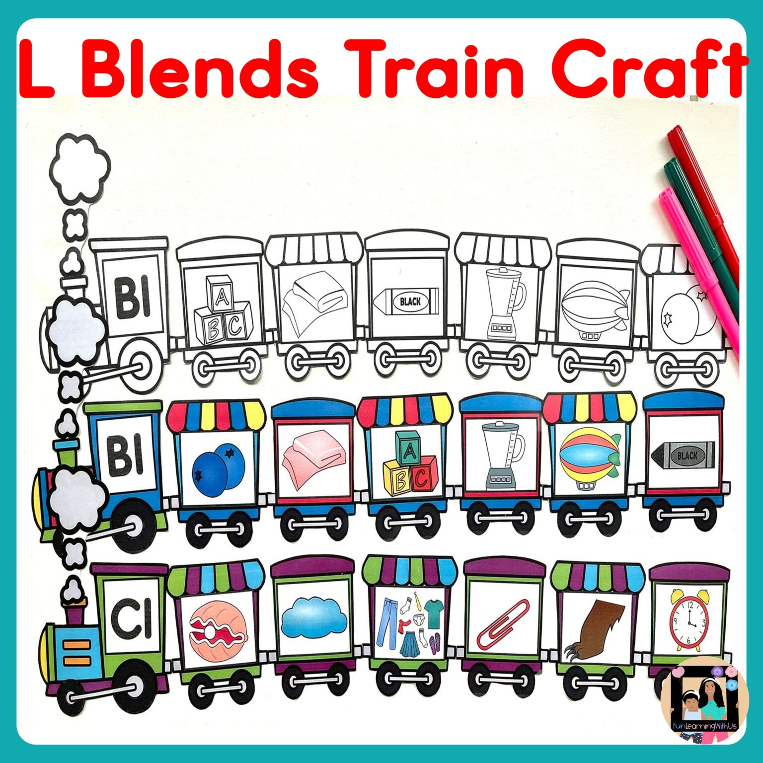 Consonant L Blends Train Craft Activity - Made By Teachers