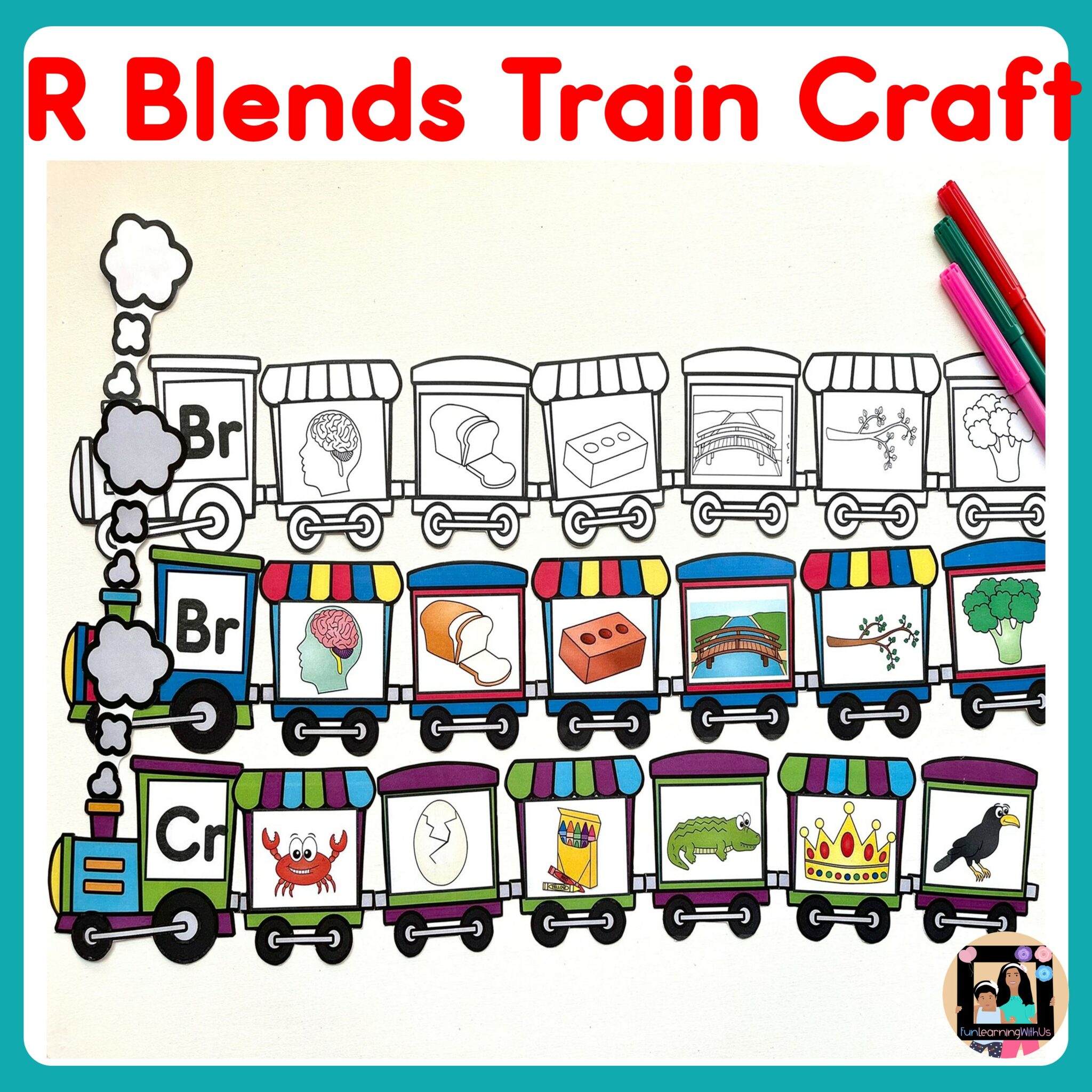 Consonant Beginning Blends Craft Bundle | Made By Teachers
