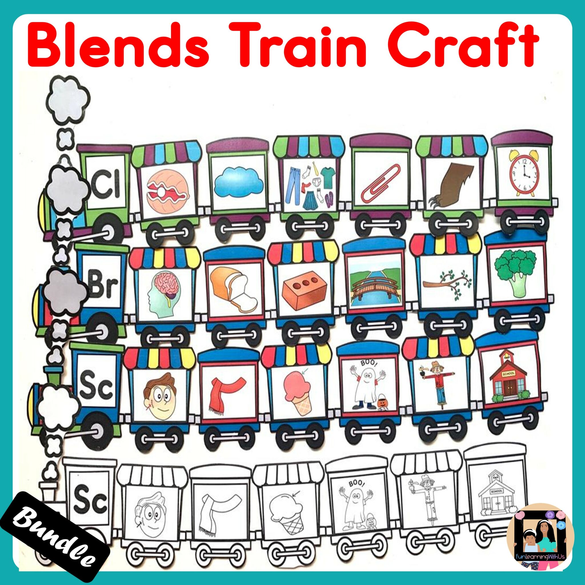 Consonant Beginning Blends Craft Bundle | Made By Teachers