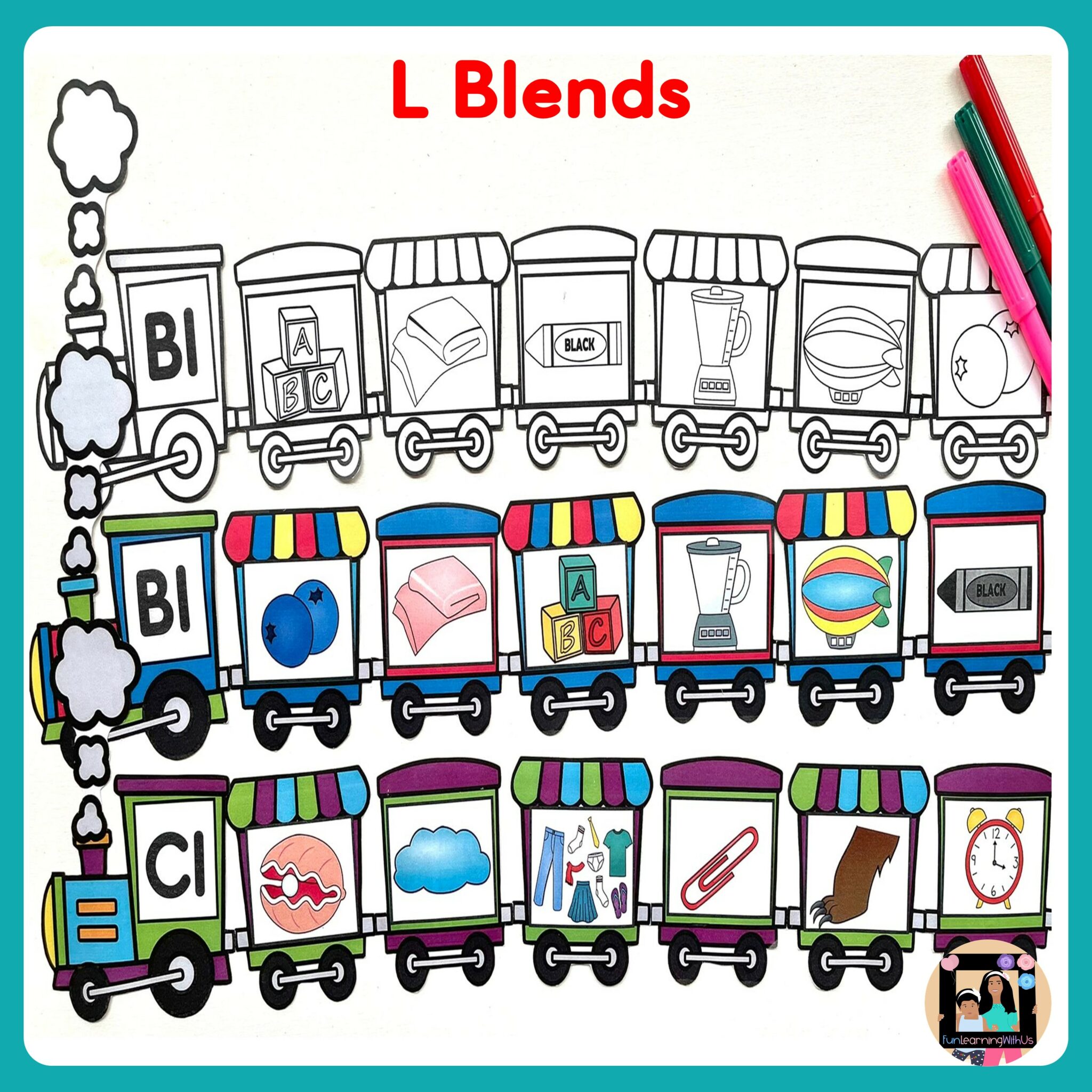 Consonant Beginning Blends Craft Bundle | Made By Teachers