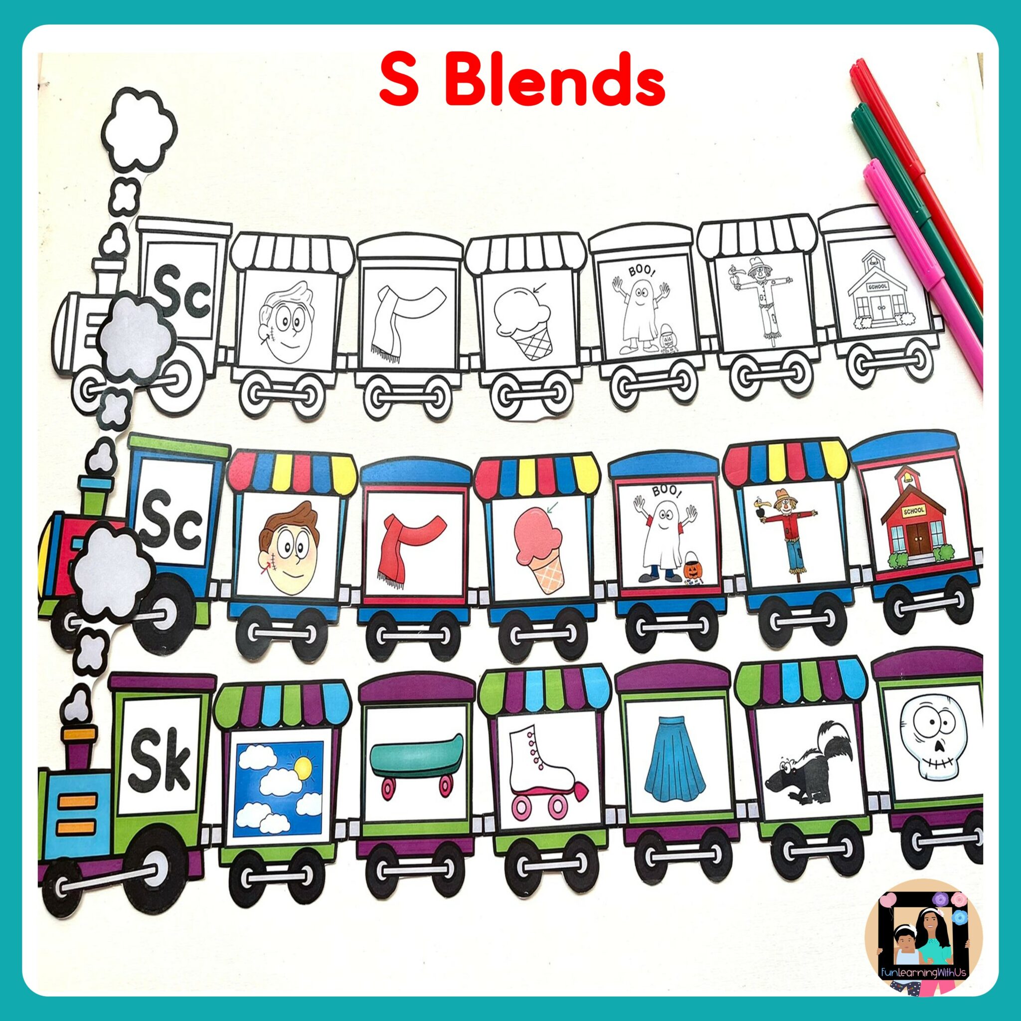 Consonant Beginning Blends Craft Bundle | Made By Teachers