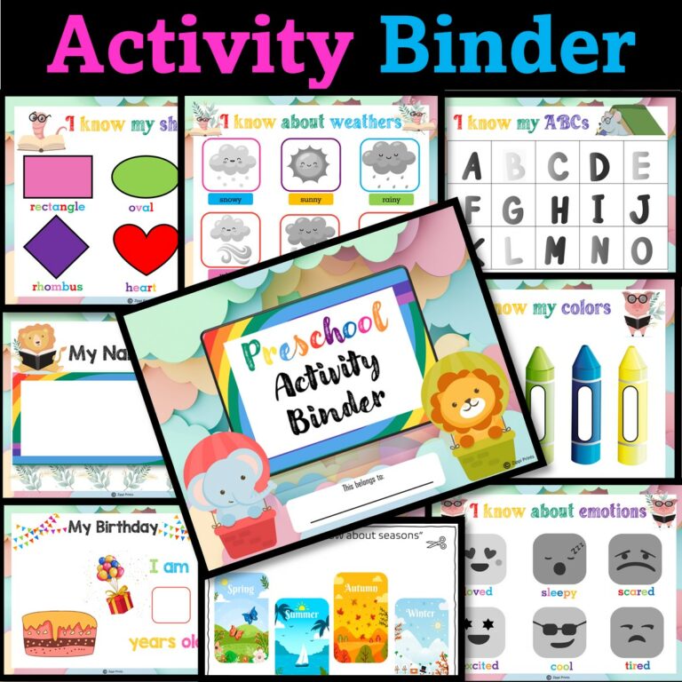 Busy Book for Preschool learning activities - Made By Teachers