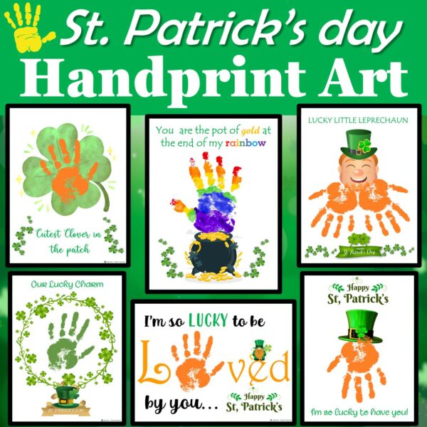 St Patricks Day Handprint Art, Keepsake Art Craft - Made By Teachers