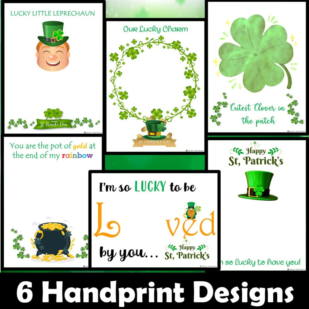 St Patricks Day Handprint Art, Keepsake Art Craft - Made By Teachers