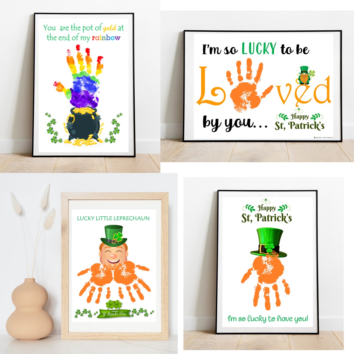 St Patricks Day Handprint Art, Keepsake Art Craft - Made By Teachers
