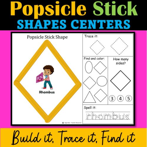 Popsicle Sticks 2D Shape Activities | Math Centers | Made By Teachers