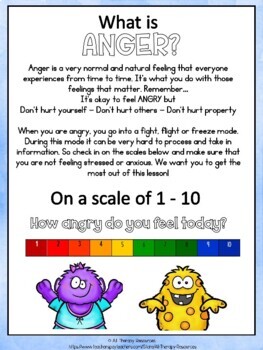 Anger Monster Lesson & Craft - Made By Teachers