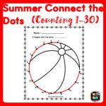 Summer Dot to Dot Counting to 30 - Made By Teachers