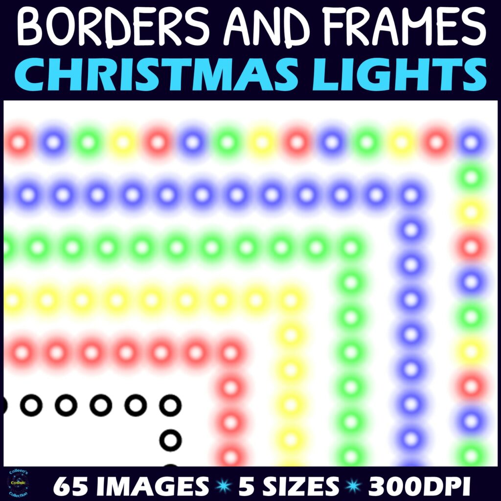 Christmas Lights Borders | Made By Teachers