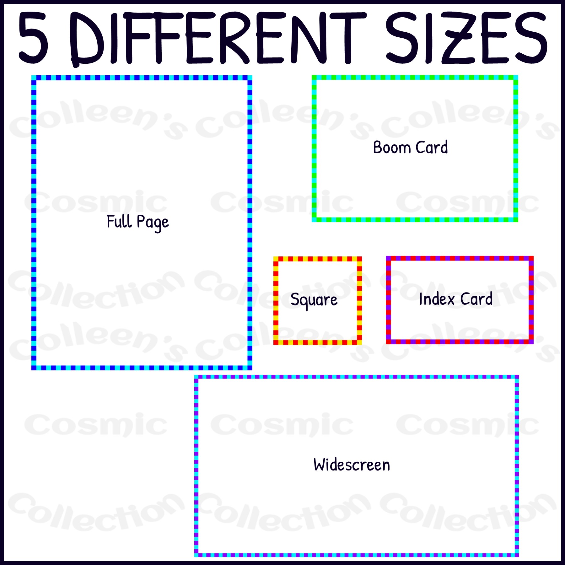 Colourful Squares Borders - Made By Teachers