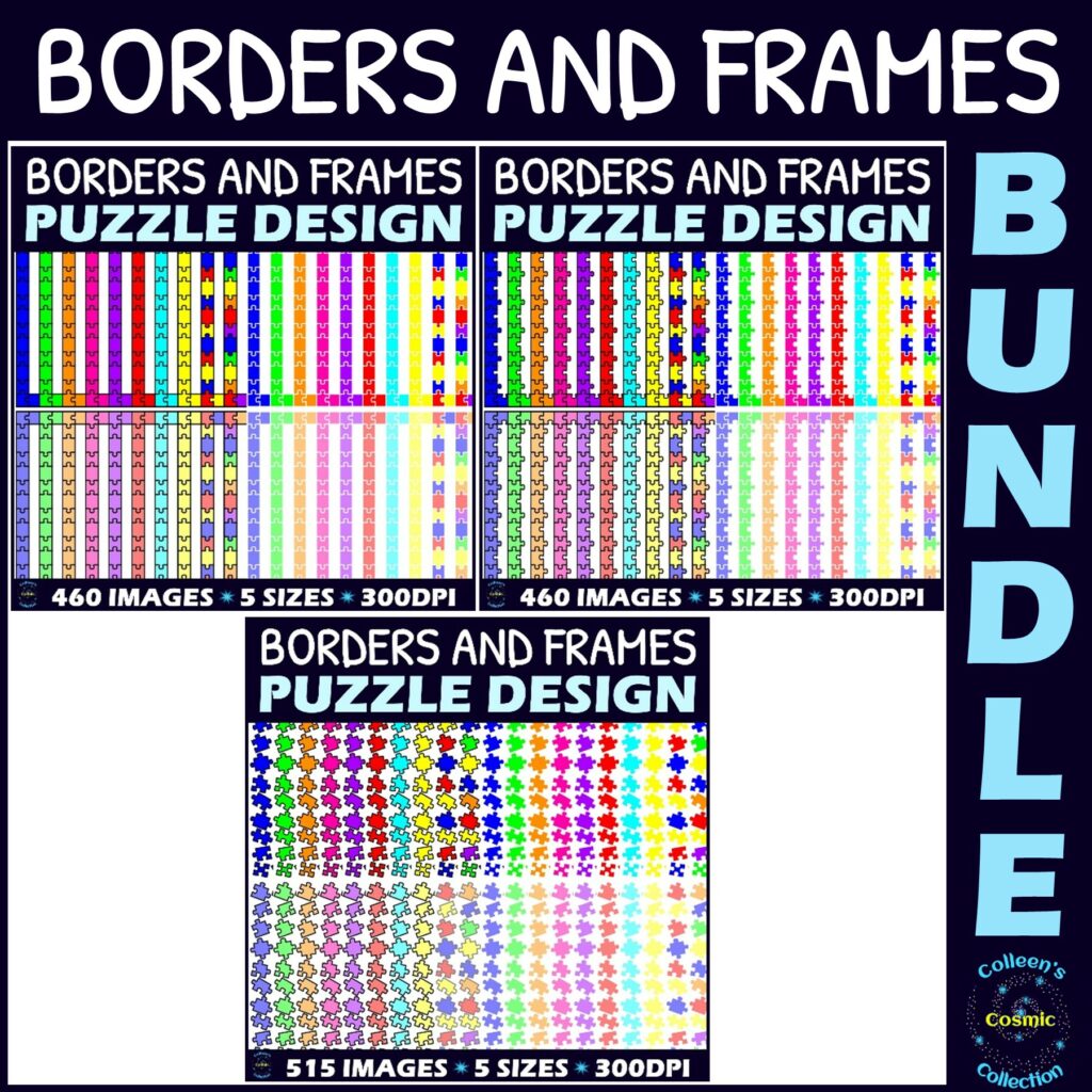 Puzzle Borders Bundle | Made By Teachers
