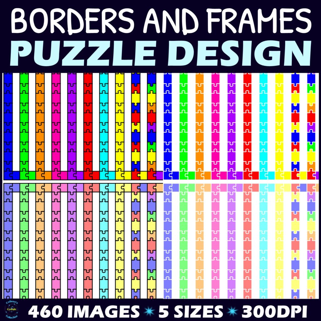 Puzzle Borders Set 1 - Made By Teachers