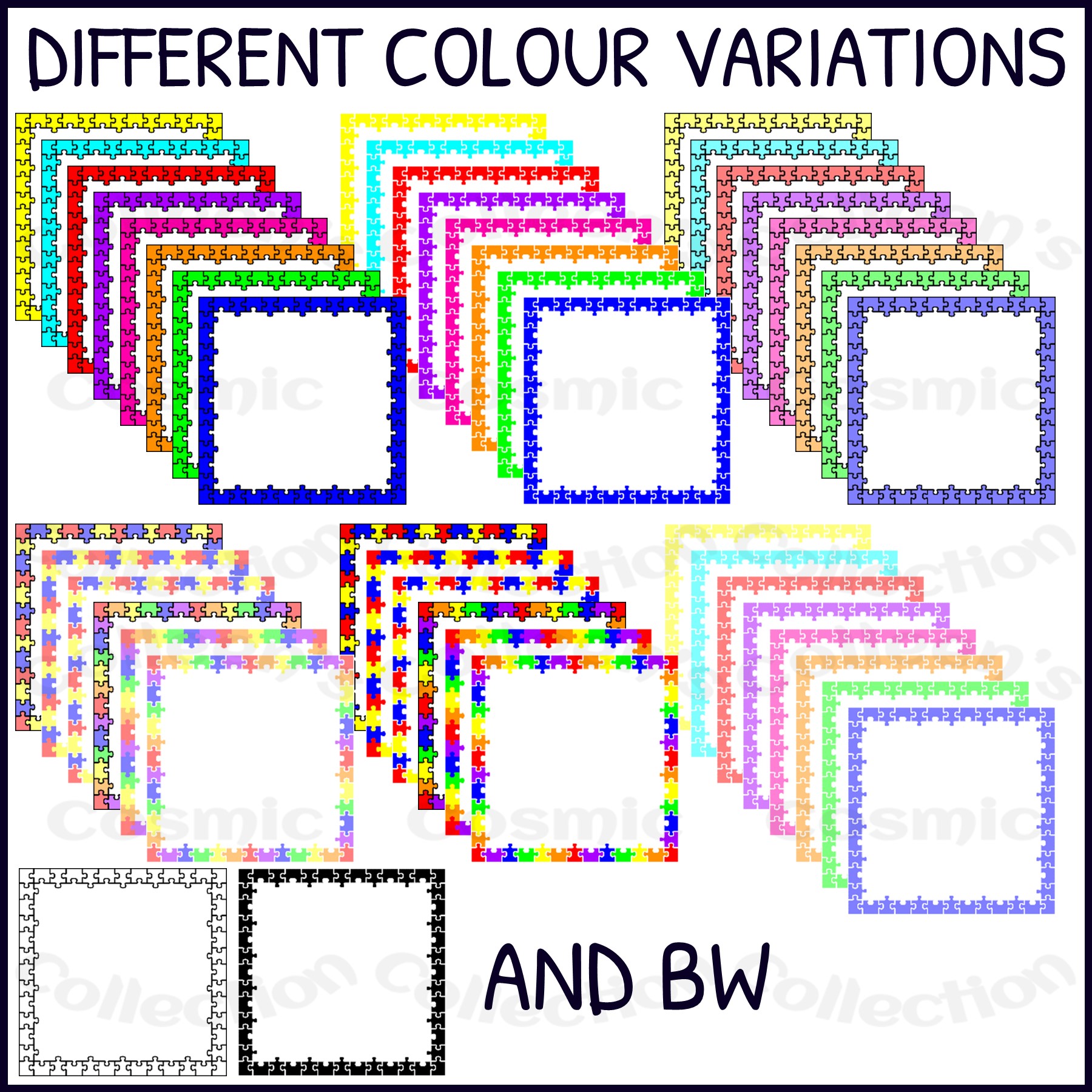 Puzzle Borders Set 2 - Made By Teachers