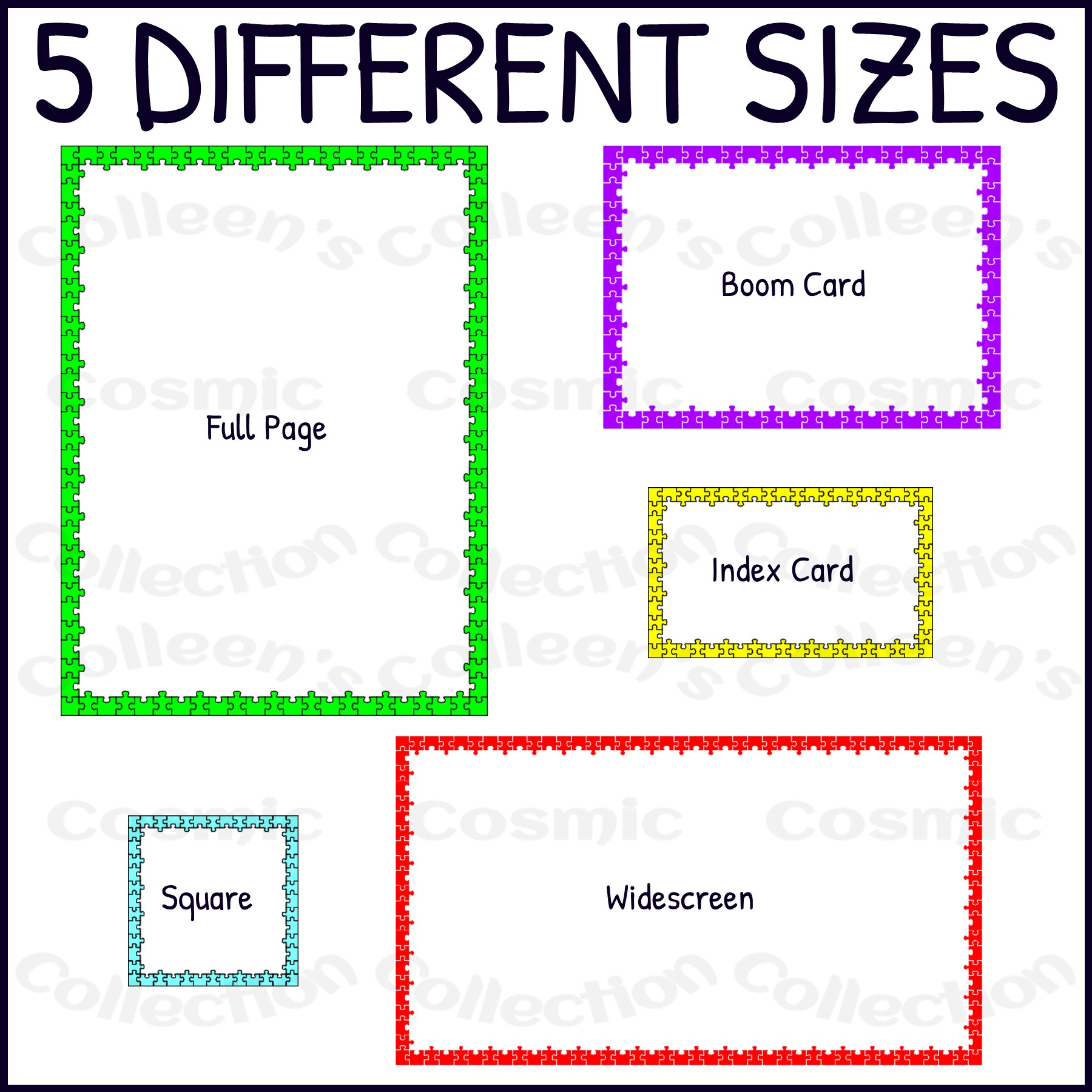 Puzzle Borders Set 2 - Made By Teachers