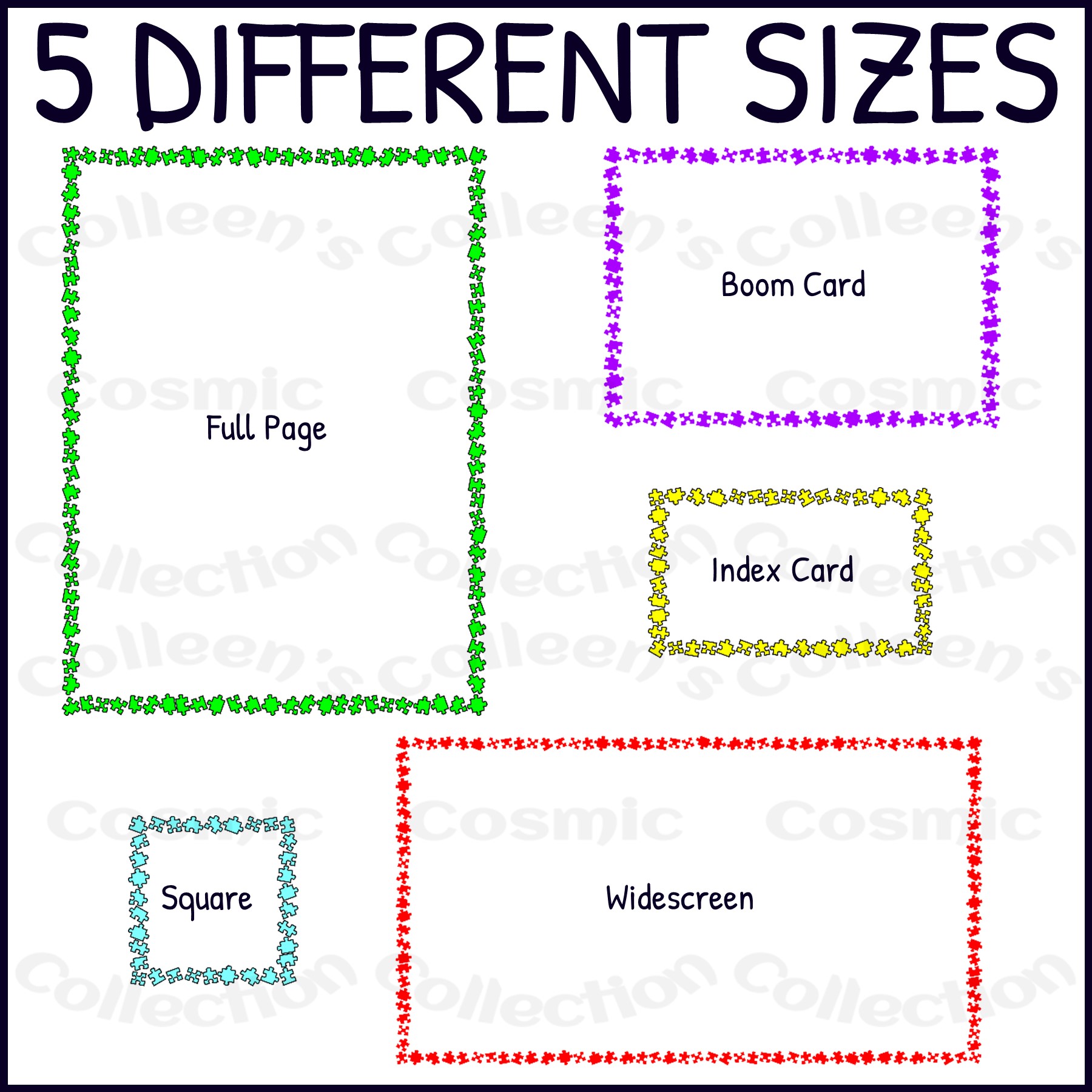 Puzzle Borders Set 3 - Made By Teachers