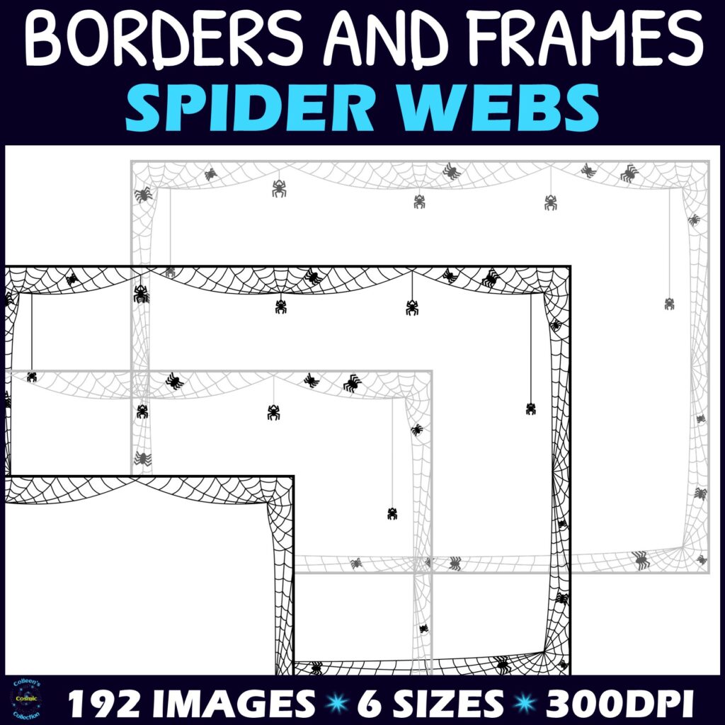 Spider Web Borders - Halloween Clipart | Made By Teachers