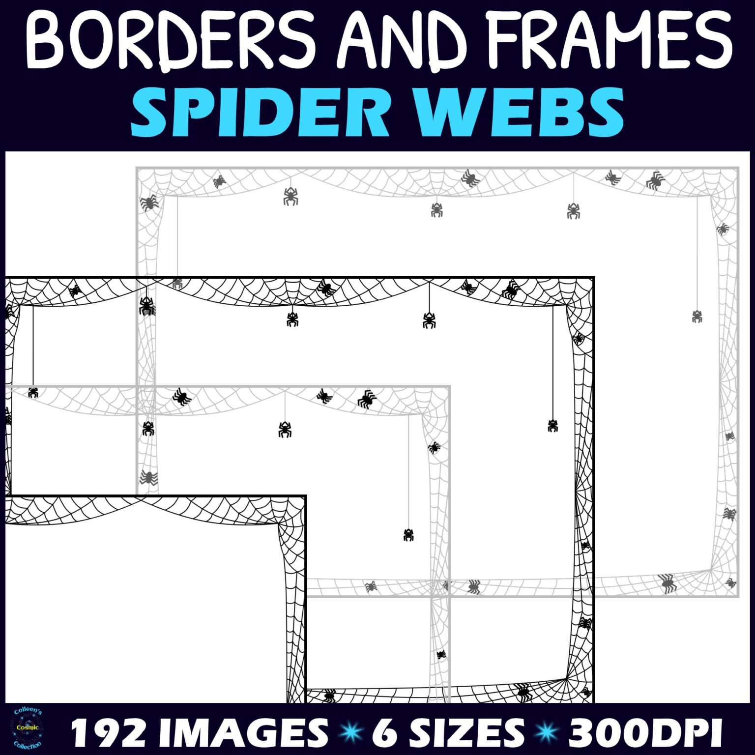 Spider Web Borders - Halloween Clipart | Made By Teachers