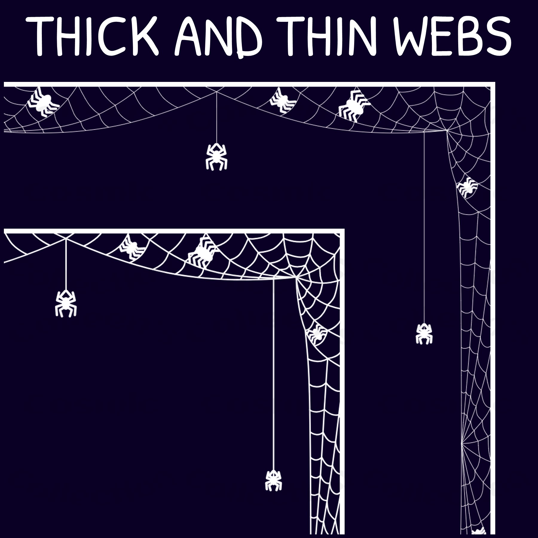 Spider Web Borders - Halloween Clipart | Made By Teachers