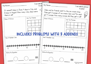 1st Grade Addition and Subtraction Word Problems - Made By Teachers