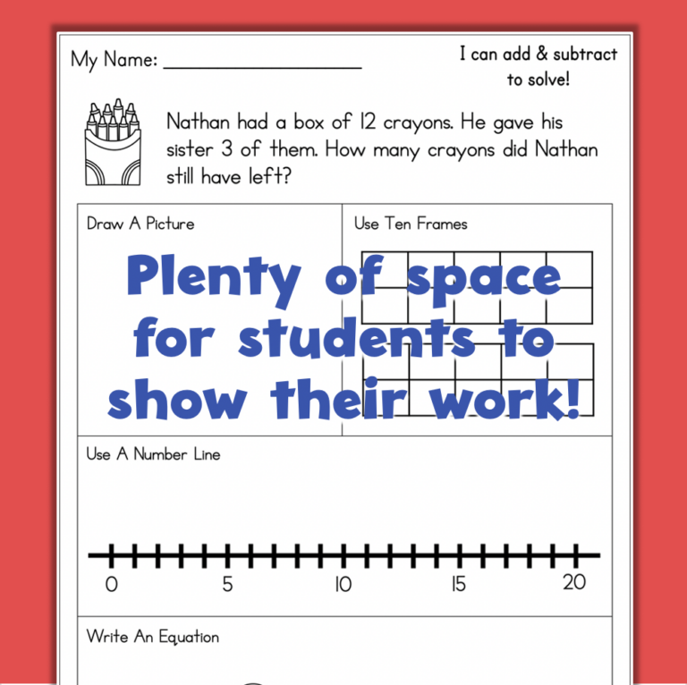 1st Grade Addition and Subtraction Word Problems - Made By Teachers