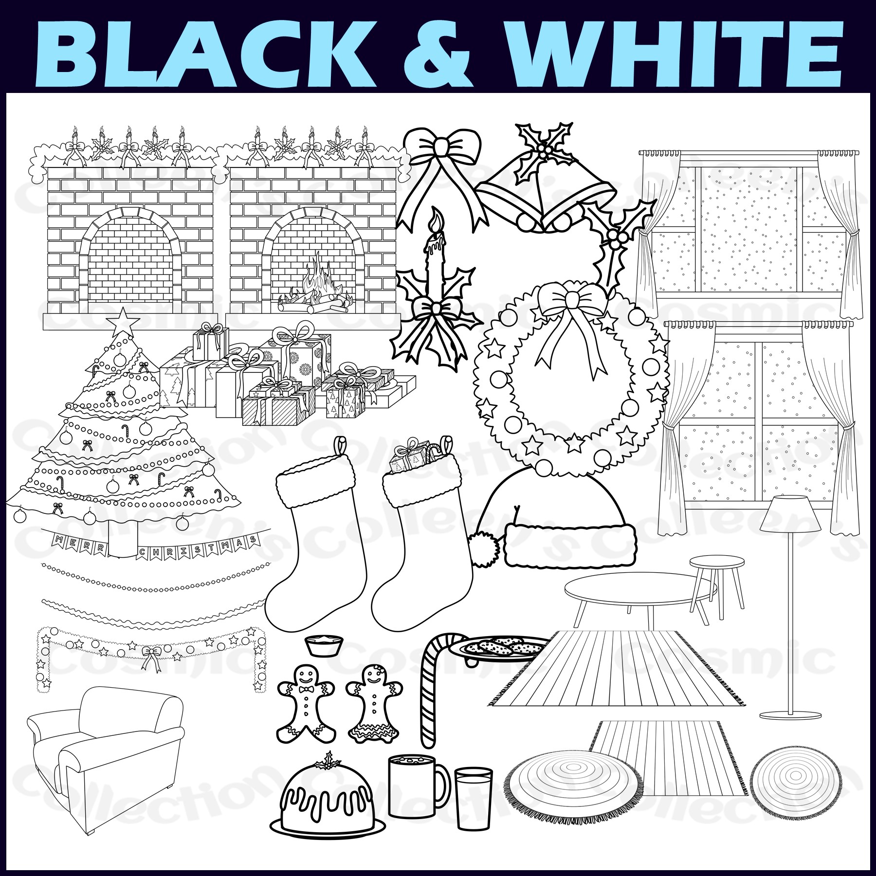 Build Your Own Scene Christmas Clipart | Made By Teachers