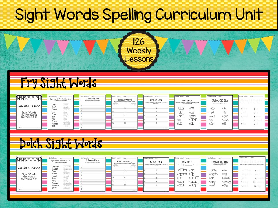 Sight Word Spelling Curriculum 126 Weekly Lessons | Made By Teachers