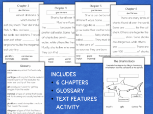SHARKS Nonfiction Reading Comprehension Main Idea - Made By Teachers