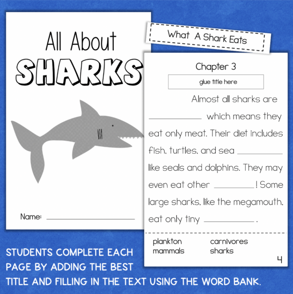 SHARKS Nonfiction Reading Comprehension Main Idea | Made By Teachers
