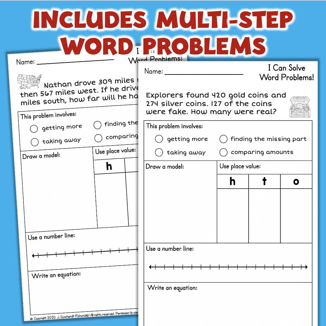 3 Digit Addition & Subtraction Word Problems | Made By Teachers