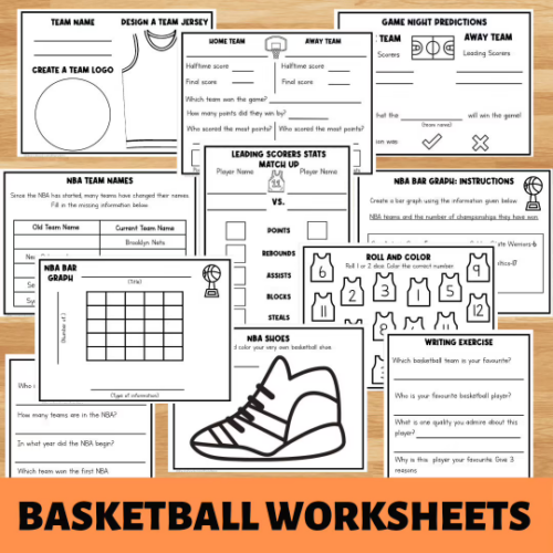 Basketball Worksheets Watch and Learn | Writing | Made By Teachers