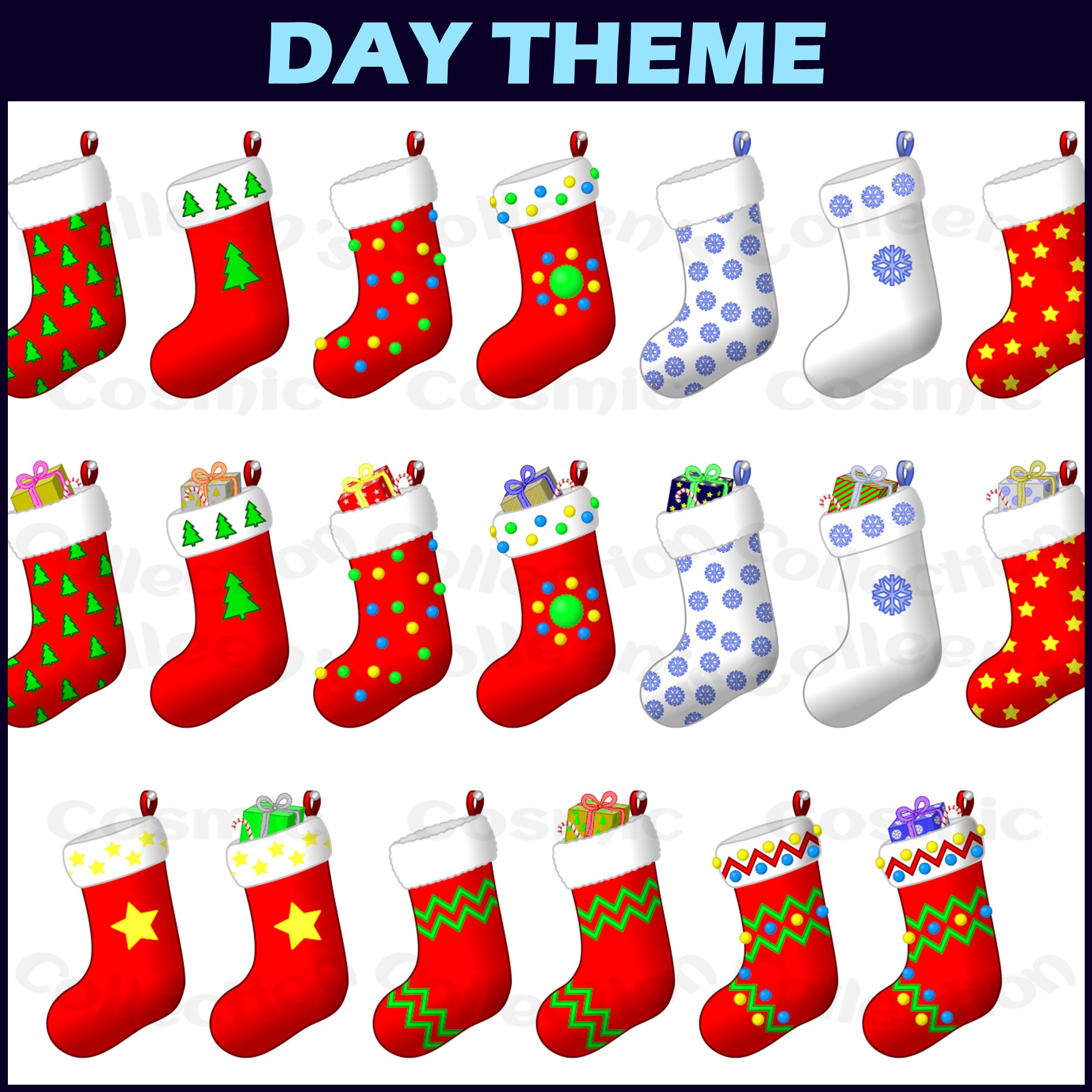 Christmas Stockings Clipart | Made By Teachers