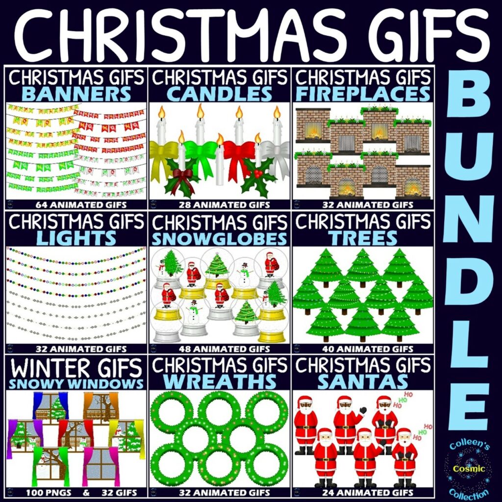 Christmas Clipart and GIFs MEGA BUNDLE | Made By Teachers