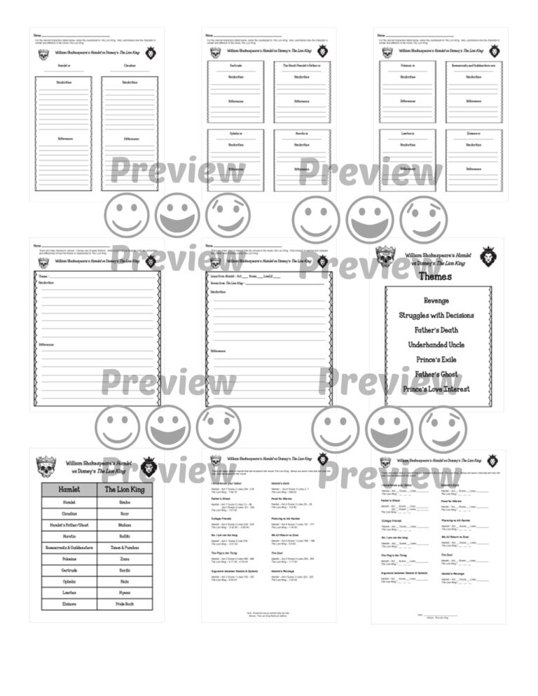 Hamlet and Lion King Comparison - Made By Teachers