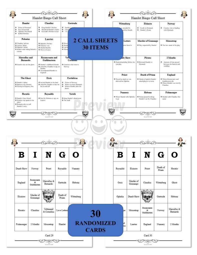 Hamlet Bingo - Made By Teachers