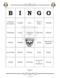 Hamlet Bingo - Made By Teachers