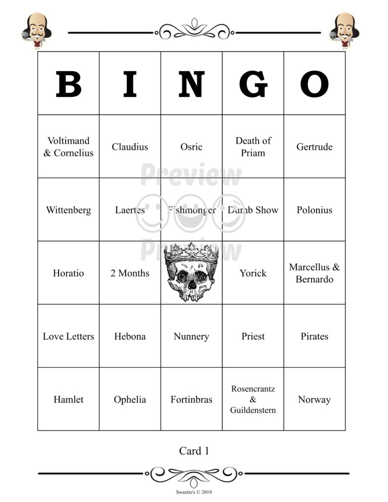 Hamlet Bingo - Made By Teachers