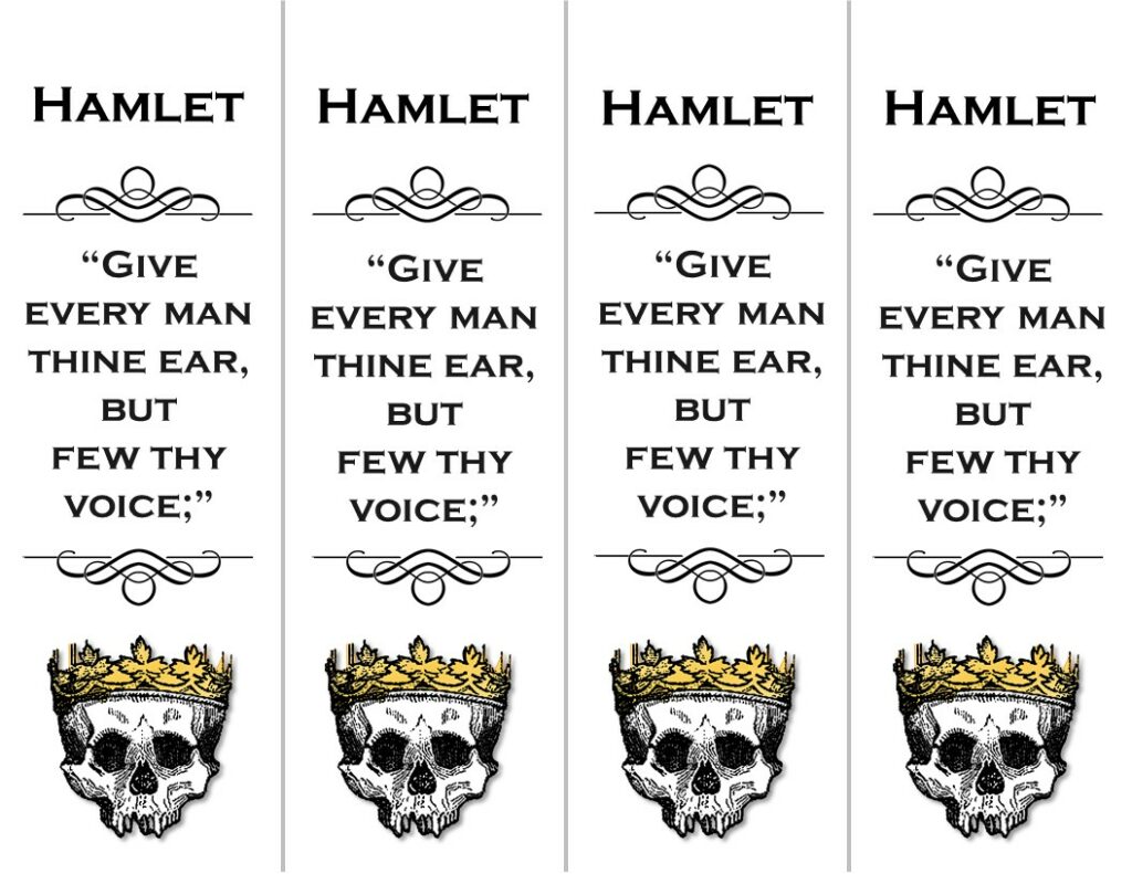 Hamlet Bookmarks | Made By Teachers