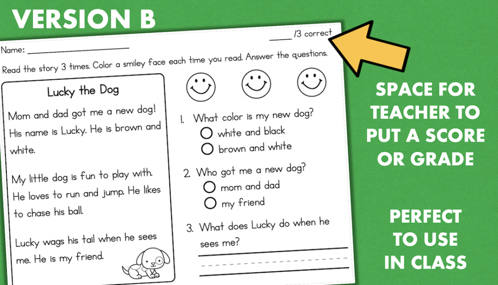 First Grade Reading Comprehension Passages - Made By Teachers