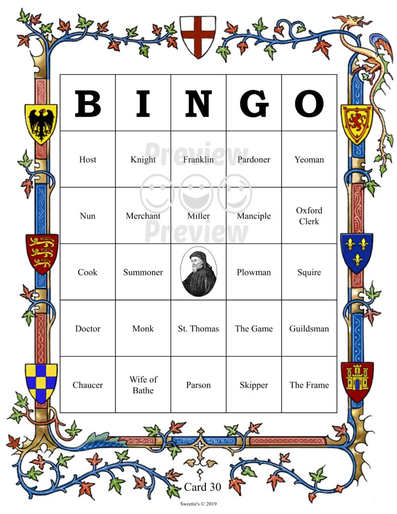Canterbury Tales Bingo - Made By Teachers